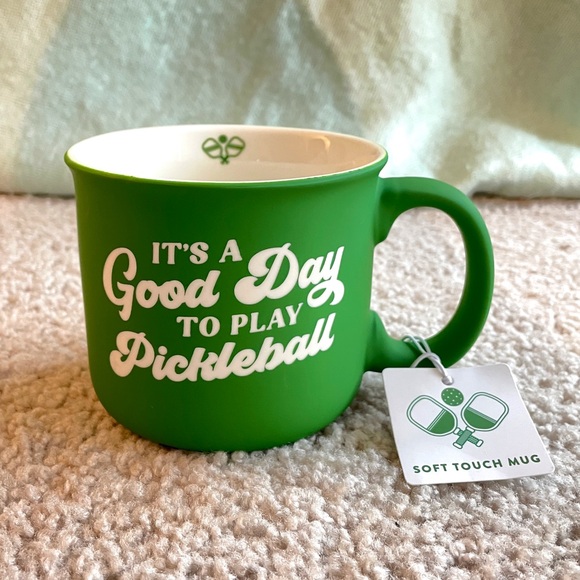 Eccolo | Dining | Pickleball Soft Touch Coffee Mug Green Paddle Its A ...